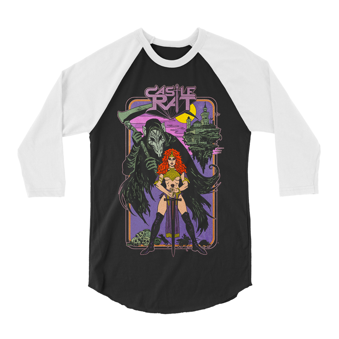 Castle Rat - Now Is Forever Raglan - Black/White – Heavy Threads