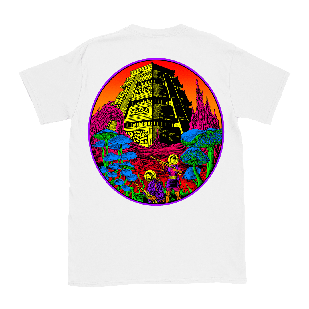 Amon Acid - Outerworlds Colour T-Shirt - White – Heavy Threads