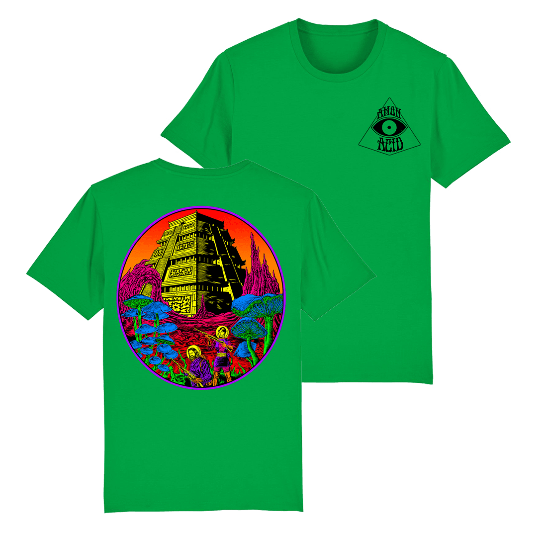 Amon Acid - Outerworlds Colour T-Shirt - Green – Heavy Threads