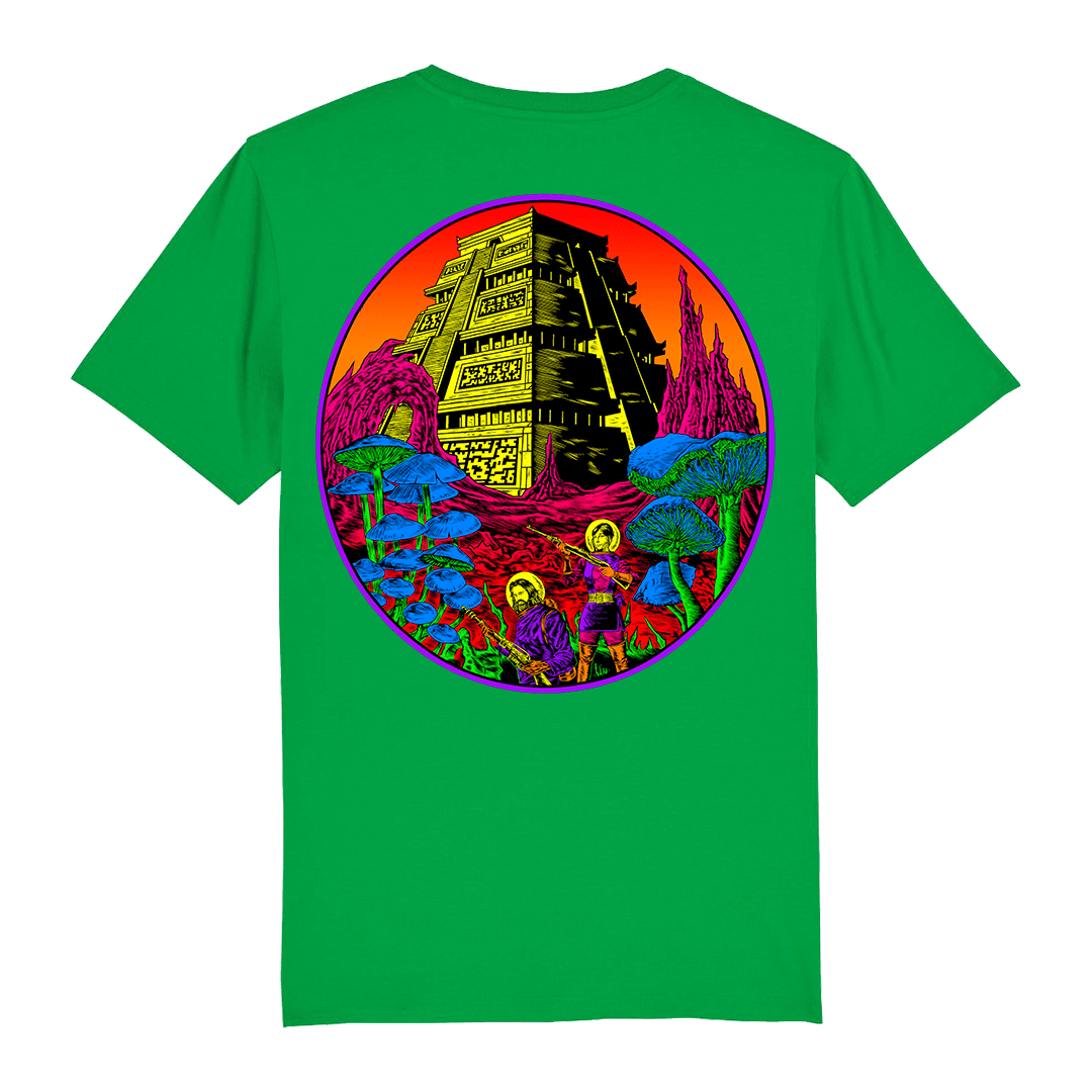 Amon Acid - Outerworlds Colour T-Shirt - Green – Heavy Threads