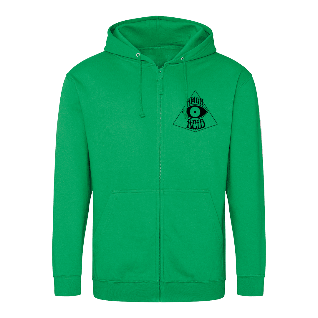 Amon Acid - Outerworlds Colour Zip Hoodie - Green – Heavy Threads