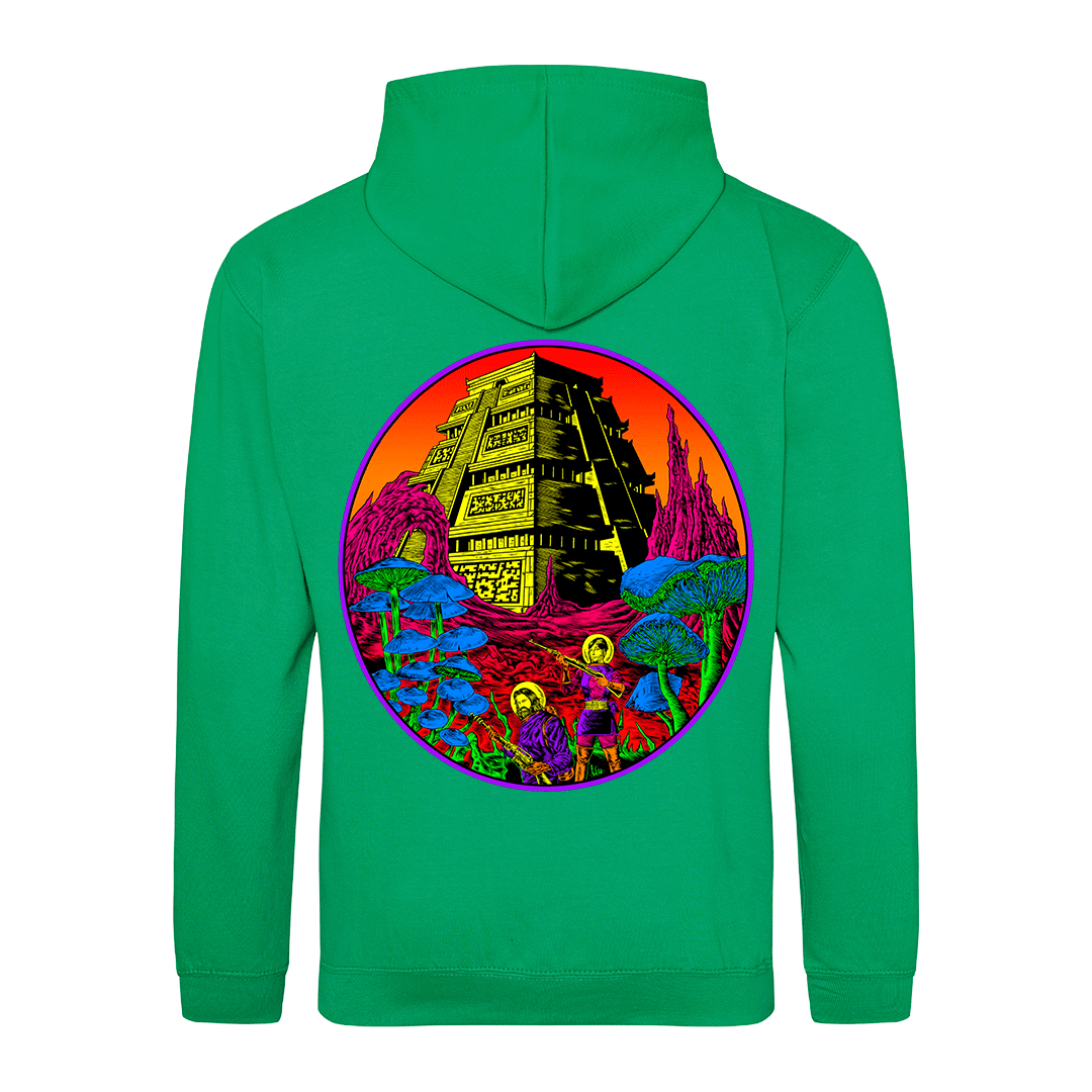 Amon Acid - Outerworlds Colour Zip Hoodie - Green – Heavy Threads