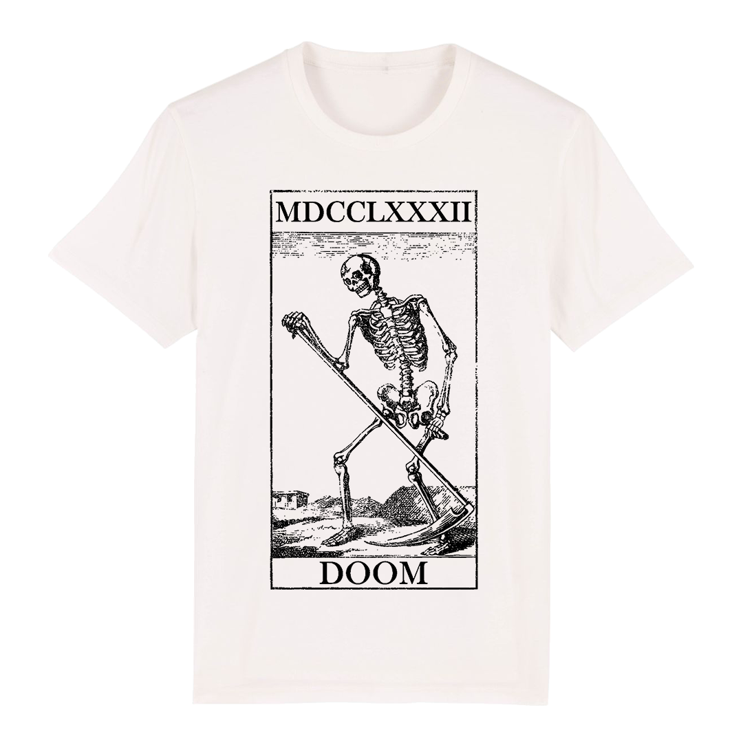 1782 - Doom Tarot Black Logo T-Shirt - White – Heavy Threads