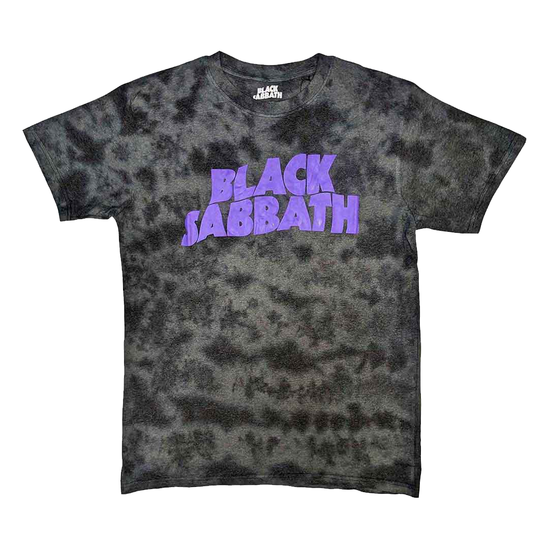 Black Sabbath - Wavy Logo Acid Wash T-Shirt - Grey – Heavy Threads