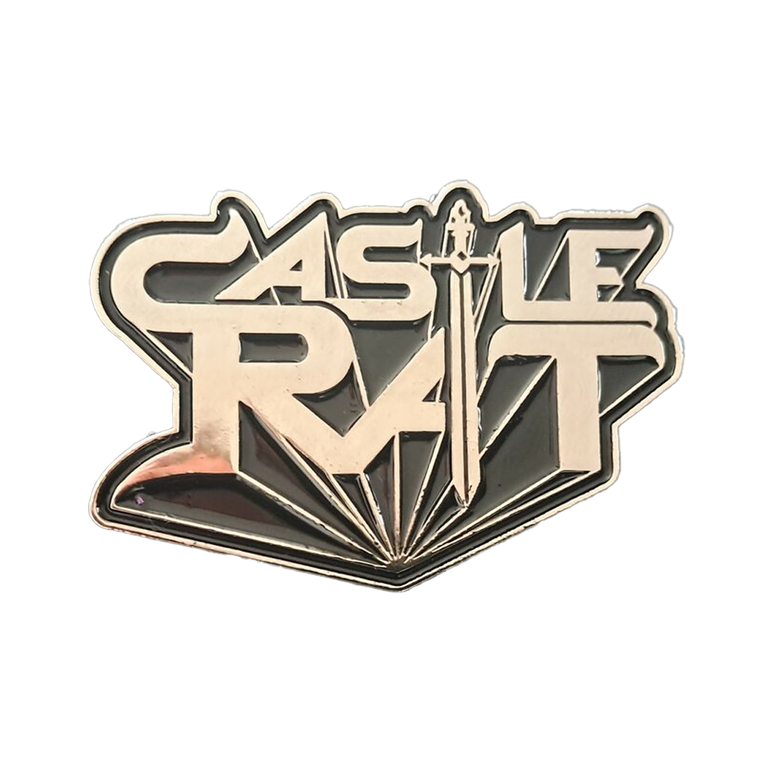 Castle Rat - Logo Pin Badge - Silver/Black – Heavy Threads