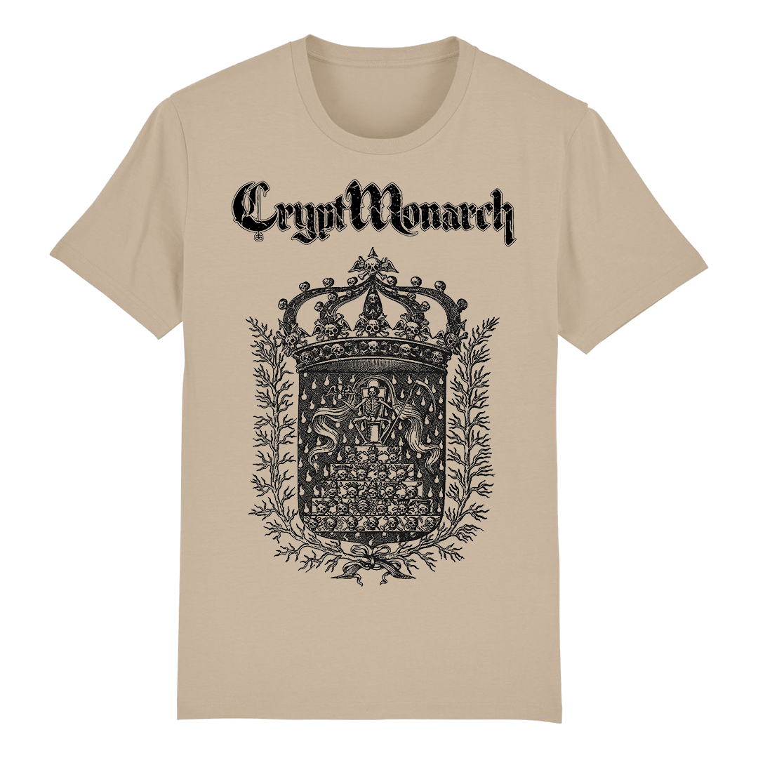 Crypt Monarch - Coat of Arms T-Shirt - Sand – Heavy Threads
