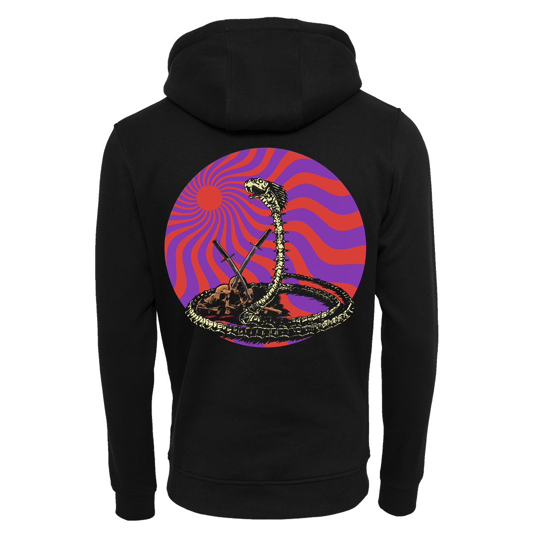 Hebi Katana - Skeleton Snake Logo Zip Hoodie - Black – Heavy Threads