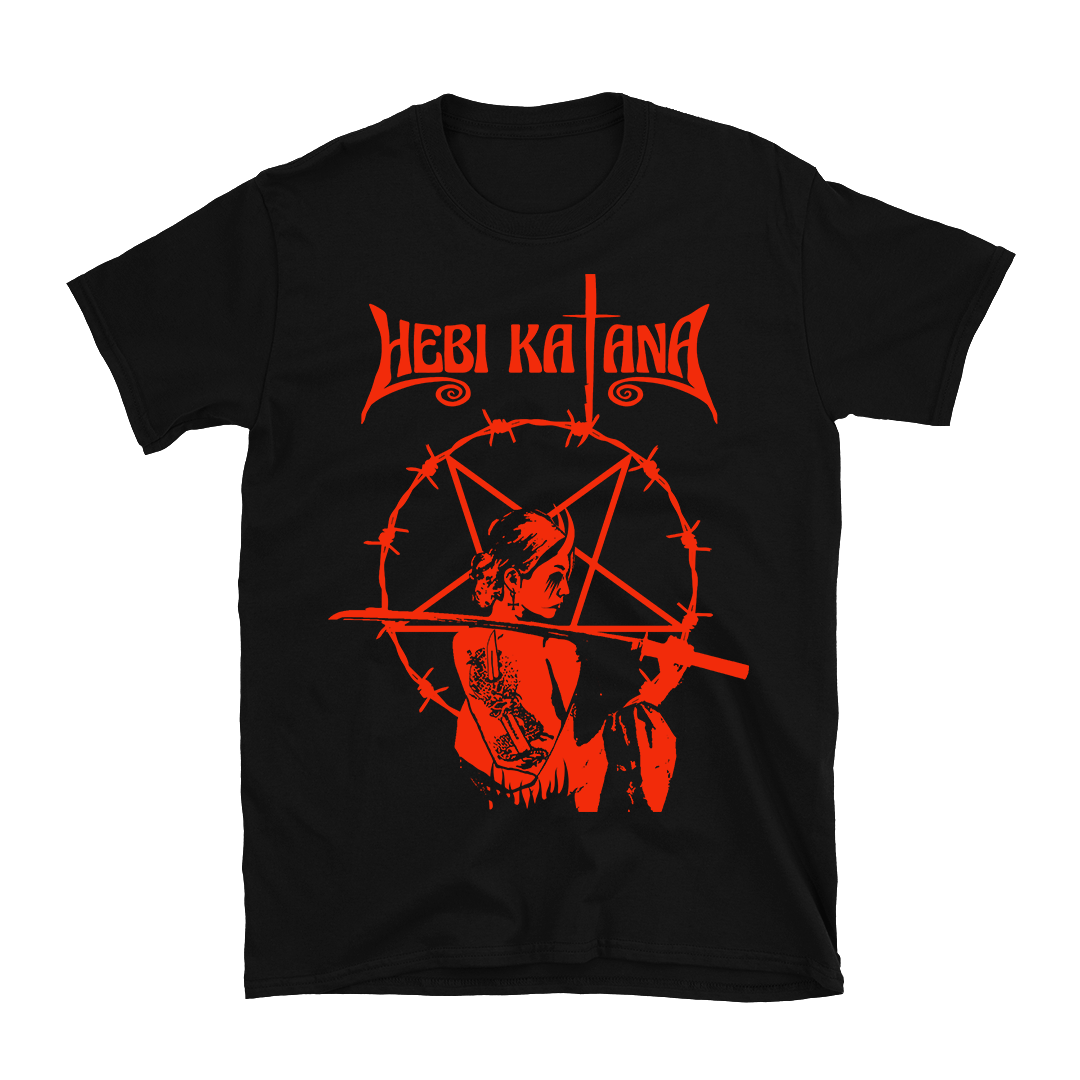 Hebi Katana - Italy & France 2024 Red Logo Tour T-Shirt - Black – Heavy ...