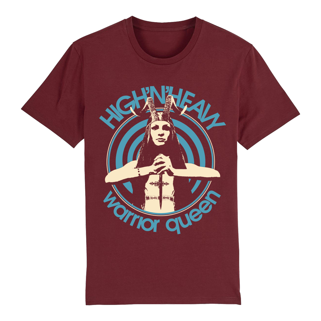 High N’ Heavy - Warrior Queen T-Shirt - Maroon – Heavy Threads