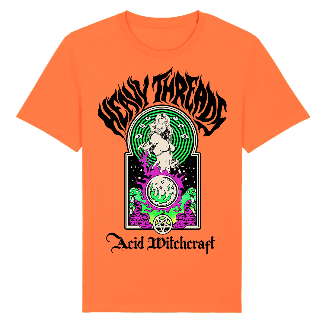 Heavy Threads - Acid Witchcraft T-Shirt - Orange (SALE)