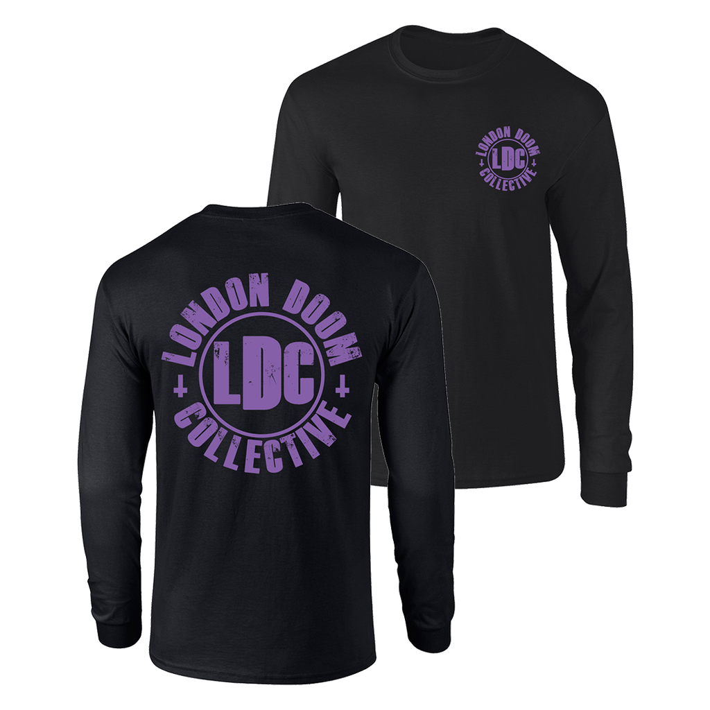 London Doom Collective - Purple Logo Longsleeve - Black – Heavy Threads