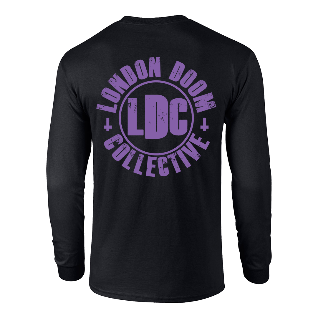 London Doom Collective - Purple Logo Longsleeve - Black – Heavy Threads