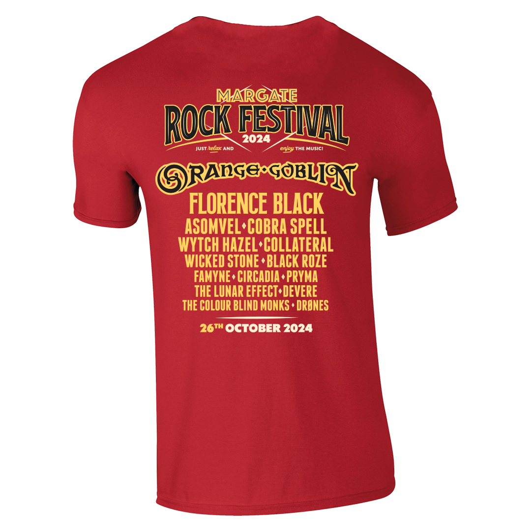 Margate Rock Festival 2024 T-Shirt - Red – Heavy Threads
