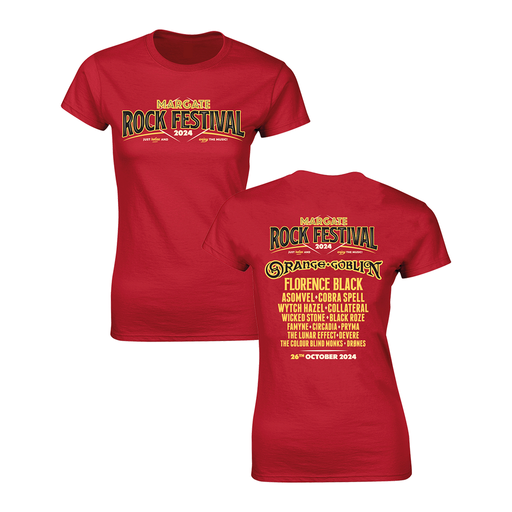 Margate Rock Festival 2024 Women's T-Shirt - Red – Heavy Threads