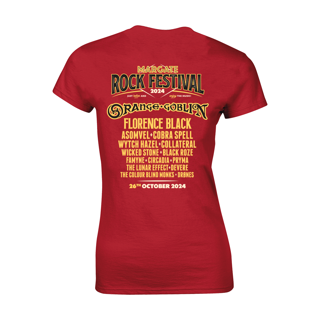Margate Rock Festival 2024 Women's T-Shirt - Red – Heavy Threads