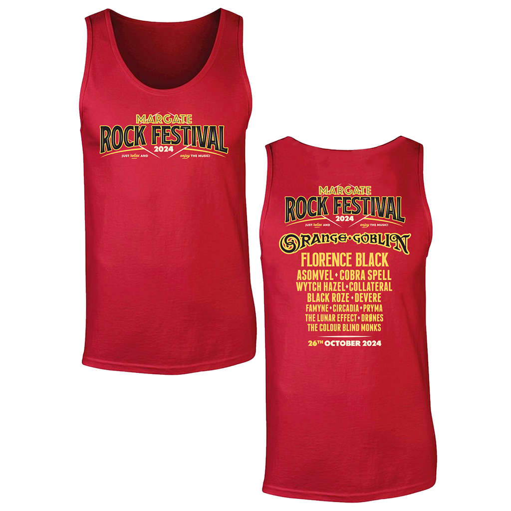 Margate Rock Festival 2024 Tank Top - Red – Heavy Threads