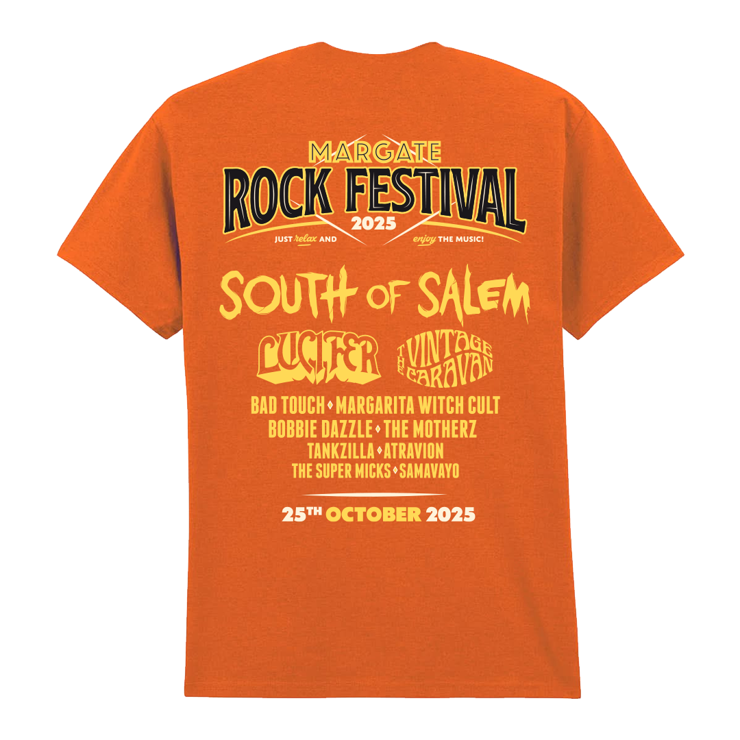 Margate Rock Festival 2025 T-Shirt - Orange – Heavy Threads