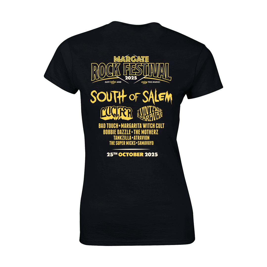 Margate Rock Festival 2025 Women's T-Shirt - Black – Heavy Threads