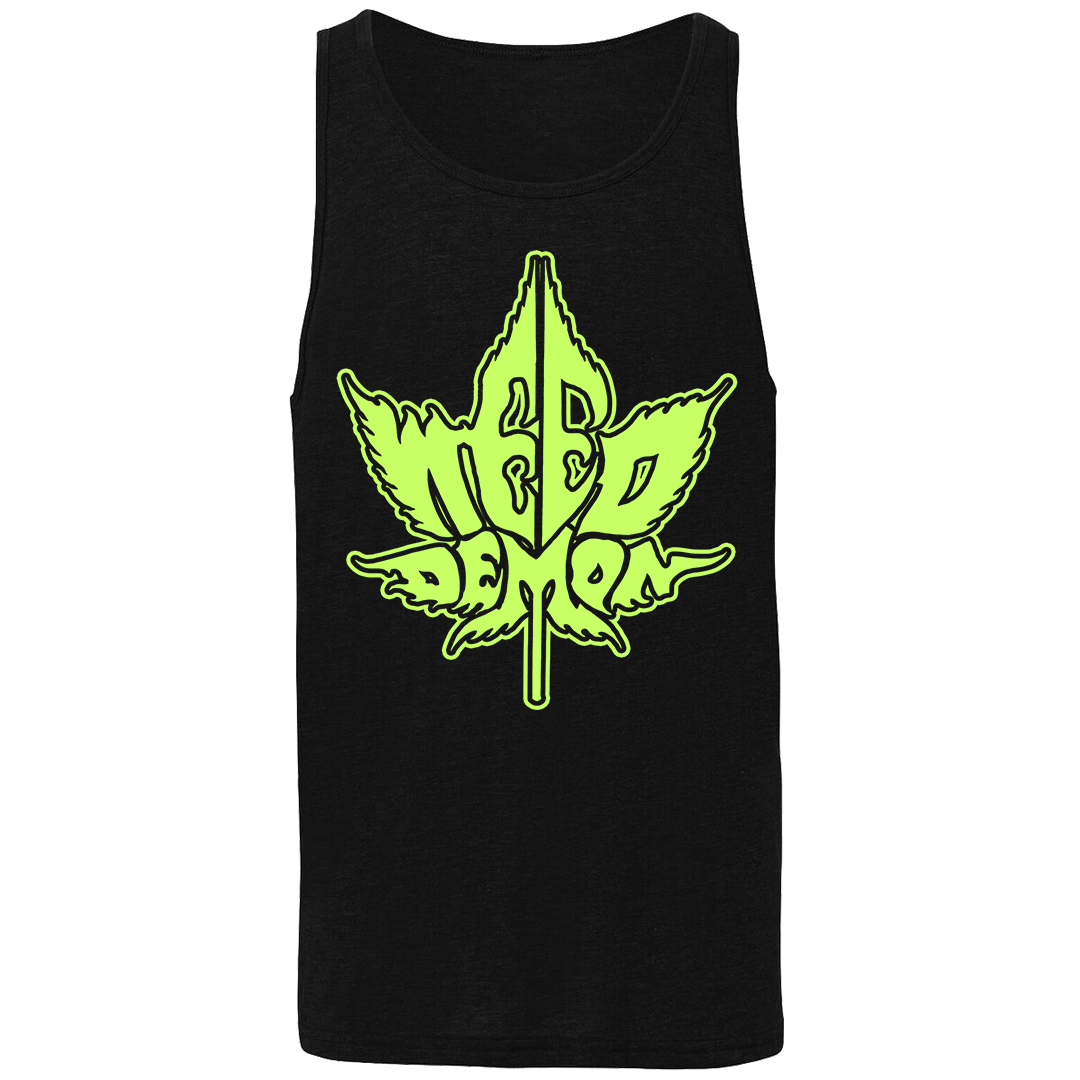 Weed Demon - Green Logo Tank Top - Black – Heavy Threads